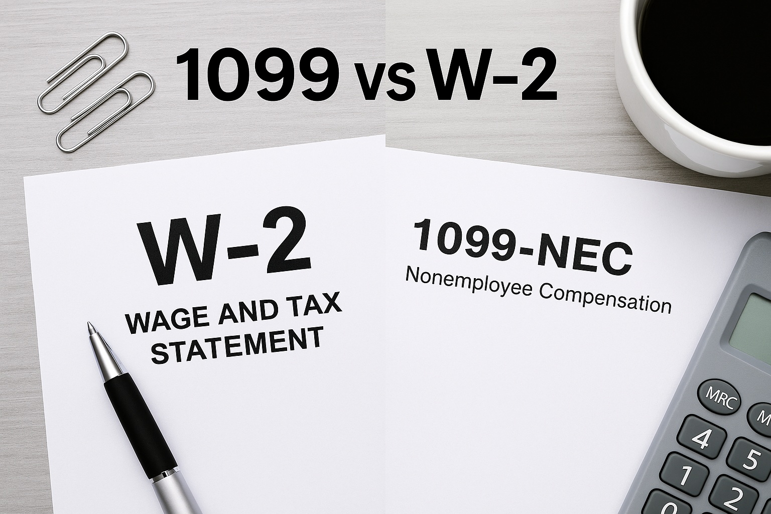 1099 Vs W‑2: What’s The Difference And How Does It Affect Your Taxes? - Pittsburgh IRS Tax ...
